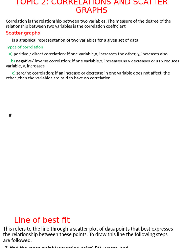Correlations and Scatter Diagrams Chapter 2-1-1 | PDF | Scatter Plot | Statistical Analysis