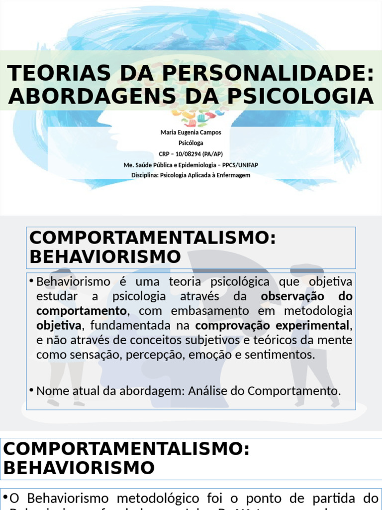 Aula 5 - Comportamentalismo-Disposicionais-Cognitivismo - Teorias Da Personalidade | PDF ...