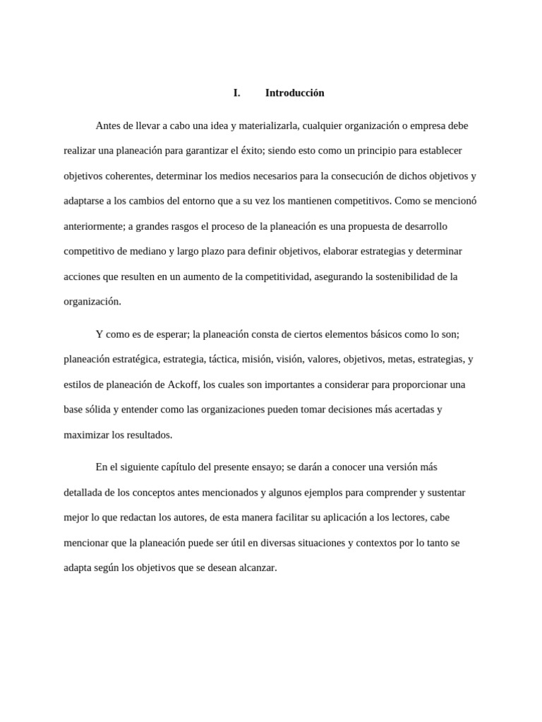 Ensayo Act. 1 Conceptos Básicos | PDF | Planificación | Business