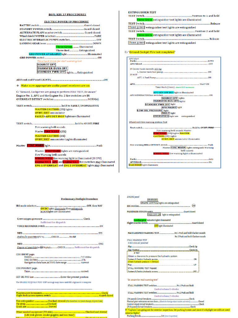 B737 Procedure v5 (Compressed) | PDF