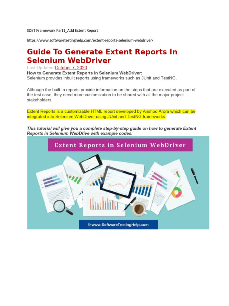 SDET Framework Part1_Adding extent Report | PDF | Selenium (Software) | Software Engineering