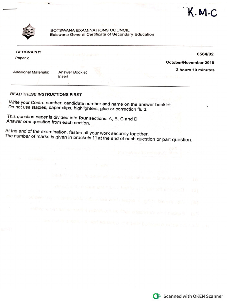 Geography Paper 2 2018 | PDF