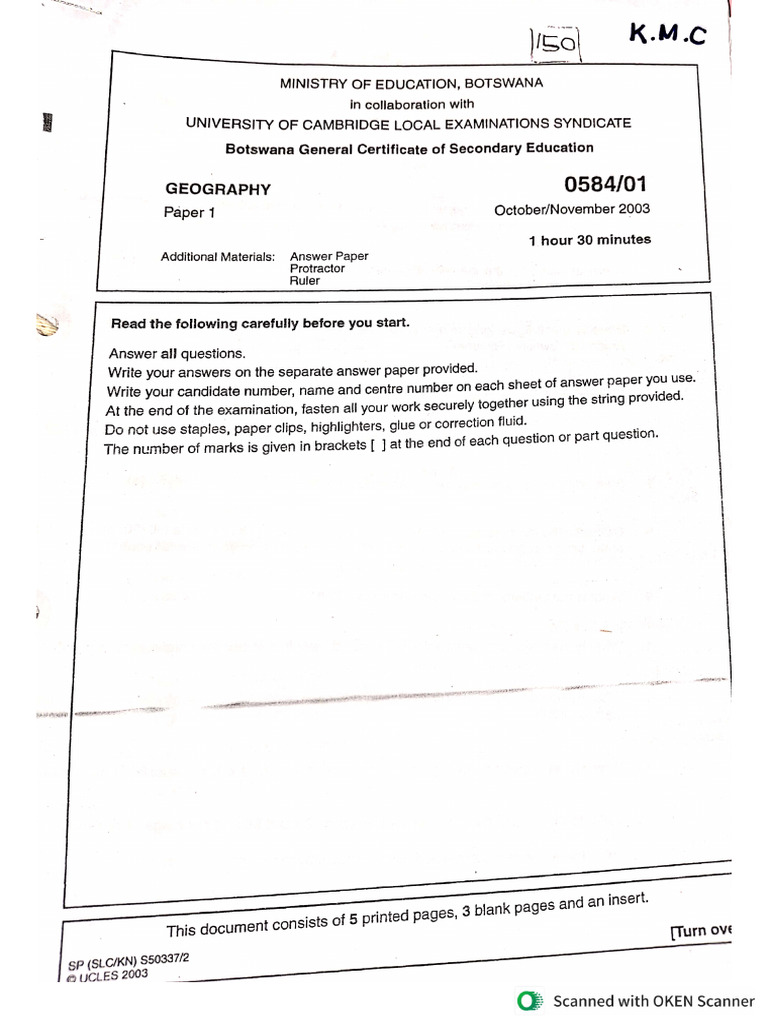 Geography Paper 1 Compilation | PDF