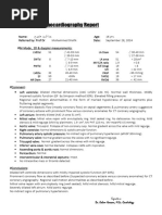 Normal 2D Echocardiogram Report | PDF | Heart Valve | Diastole