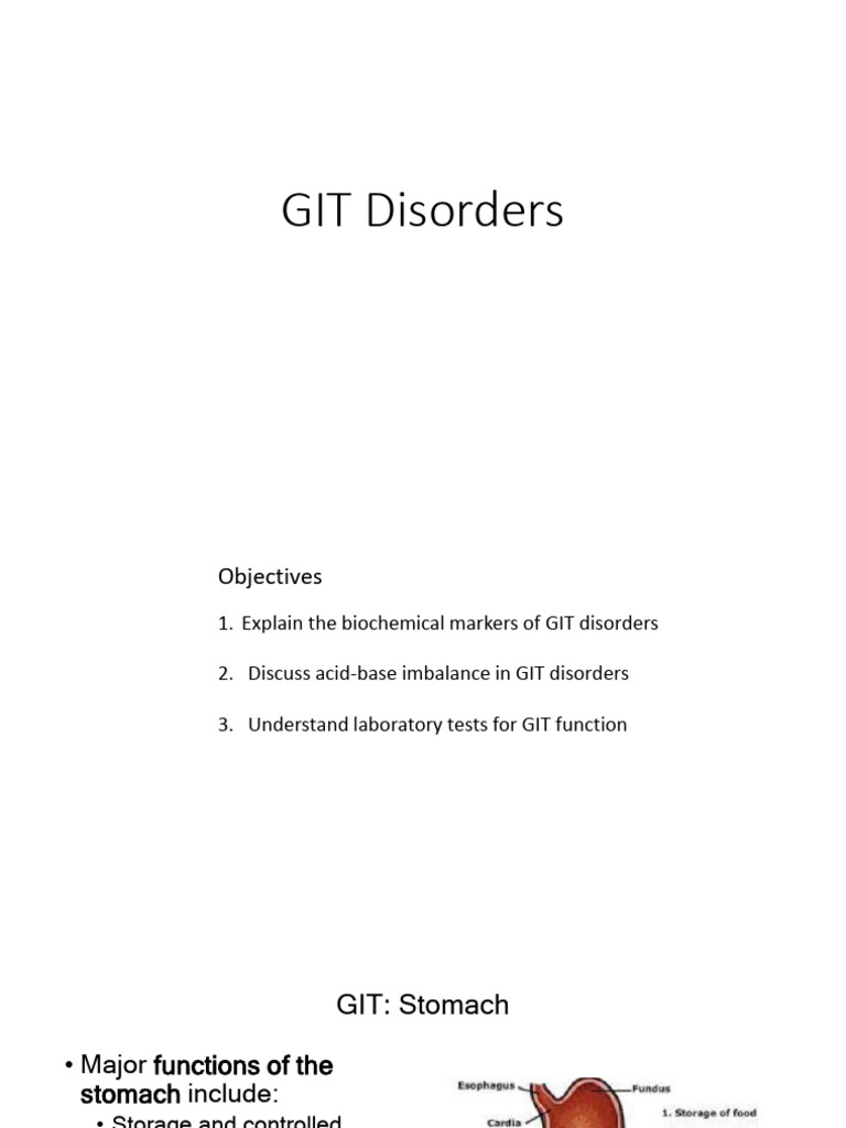 Clinical Investigations of GIT Disorders | PDF | Stomach | Bile