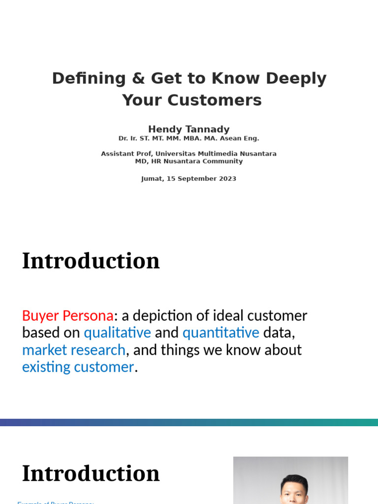 Understanding Buyer Personas for Marketing | PDF | Marketing ...