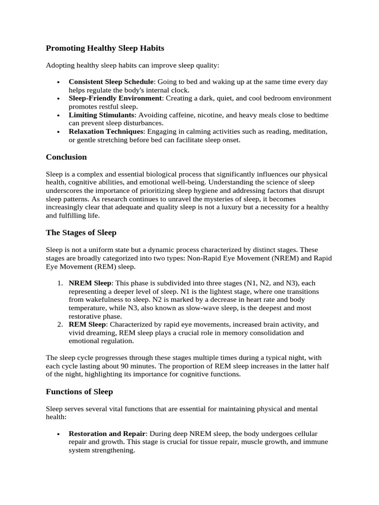 Promoting Healthy Sleep Habits | PDF | Sleep | Sleep Deprivation