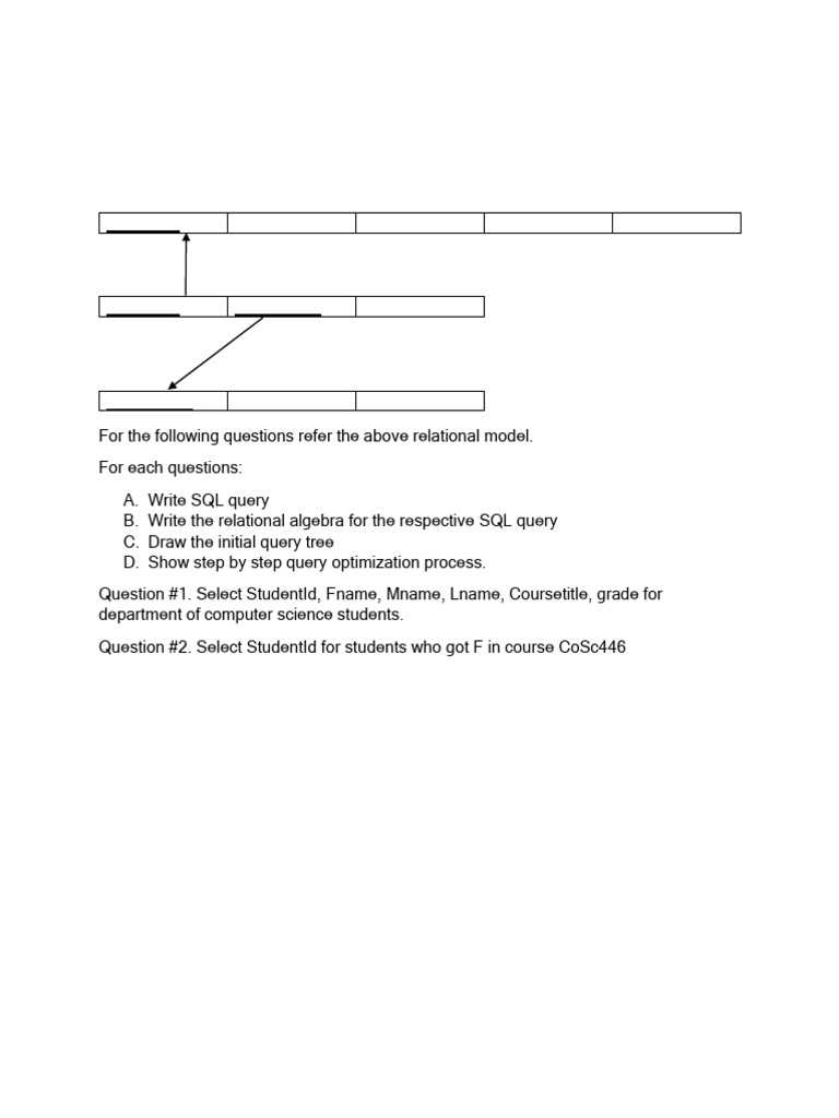 Query Processing Worksheets | PDF