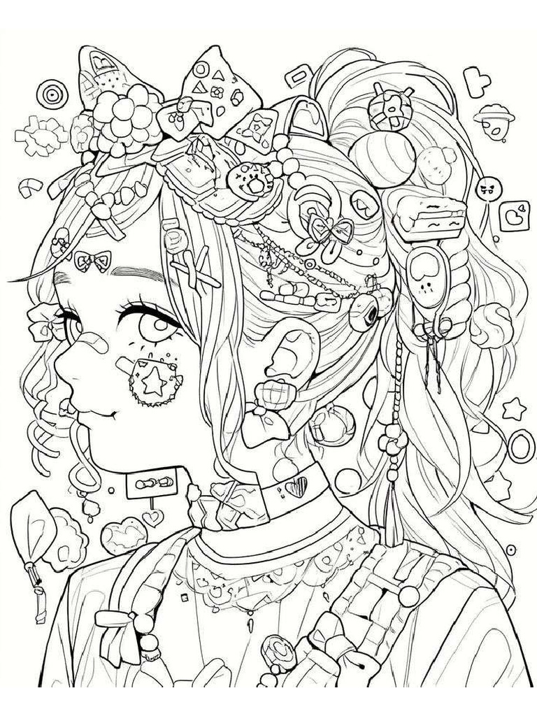 Coloring Page Candy Girl | PDF
