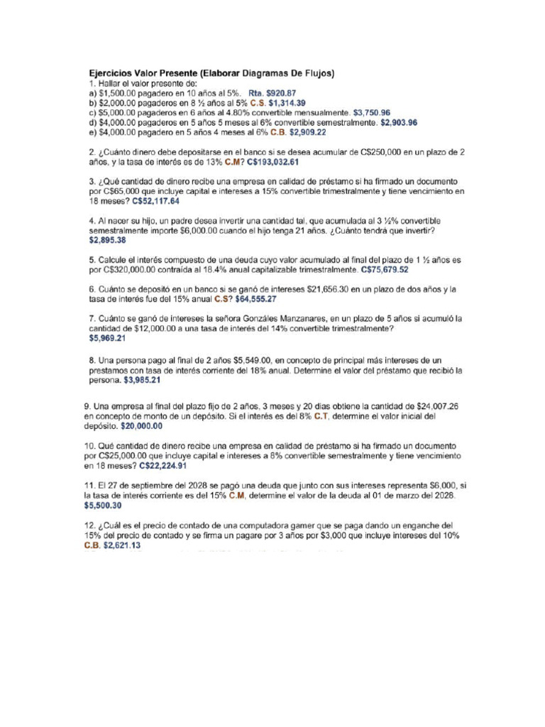 Evaluacion de Valor Futuro y Valor Presente | PDF