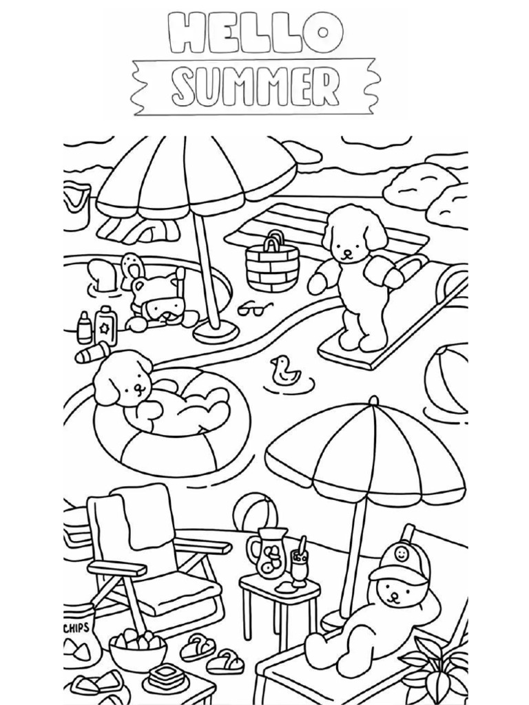 Summer Coloring Page | PDF