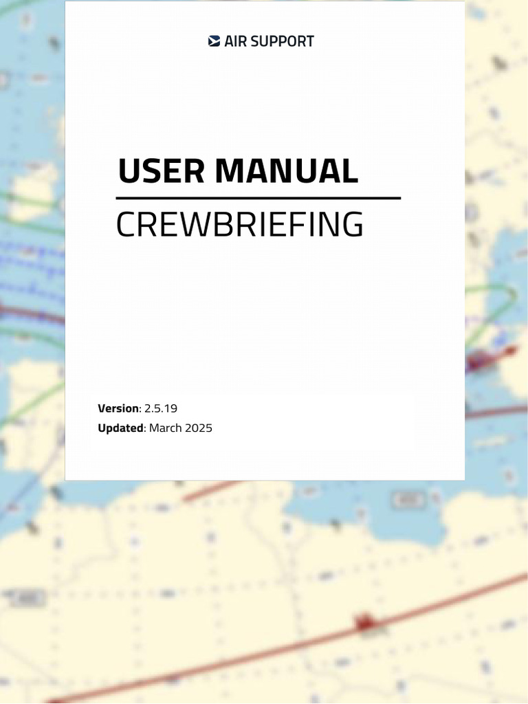 CrewBriefing Manual 2.5.19 | PDF | Air Traffic Control
