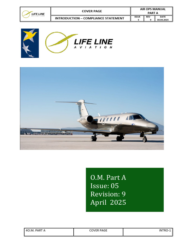 Air Ops Manual Part A Compliance Guide | PDF | Aviation | Aircraft