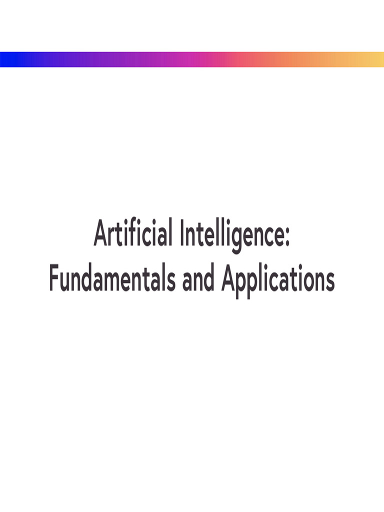Artificial Intelligence Fundamentals and Applications | PDF | Machine Learning | Artificial ...