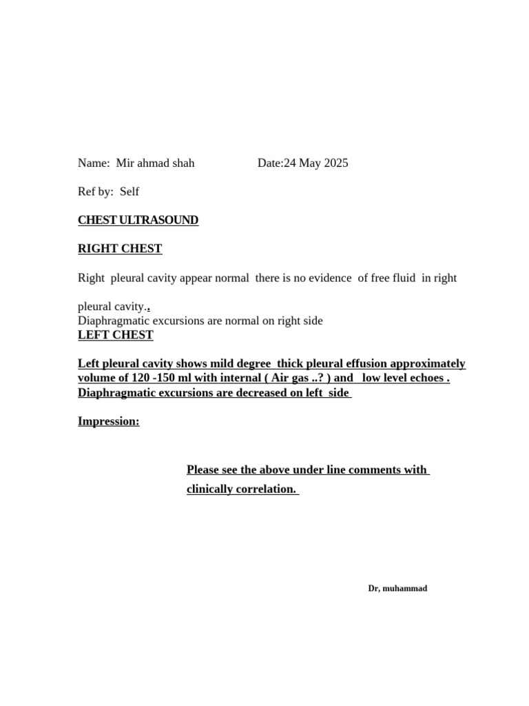 Chest Complex 100-150 ML Left Air 11 | PDF