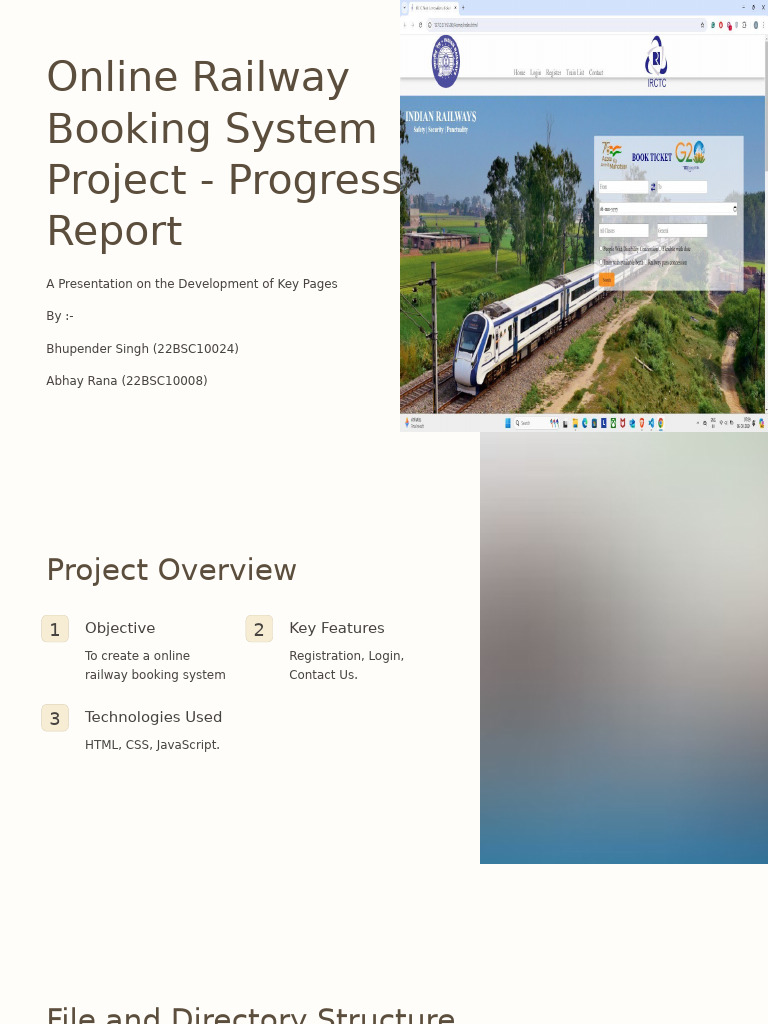 4online Railway Booking System Project Progress Report | PDF | Icon (Computing) | Information ...