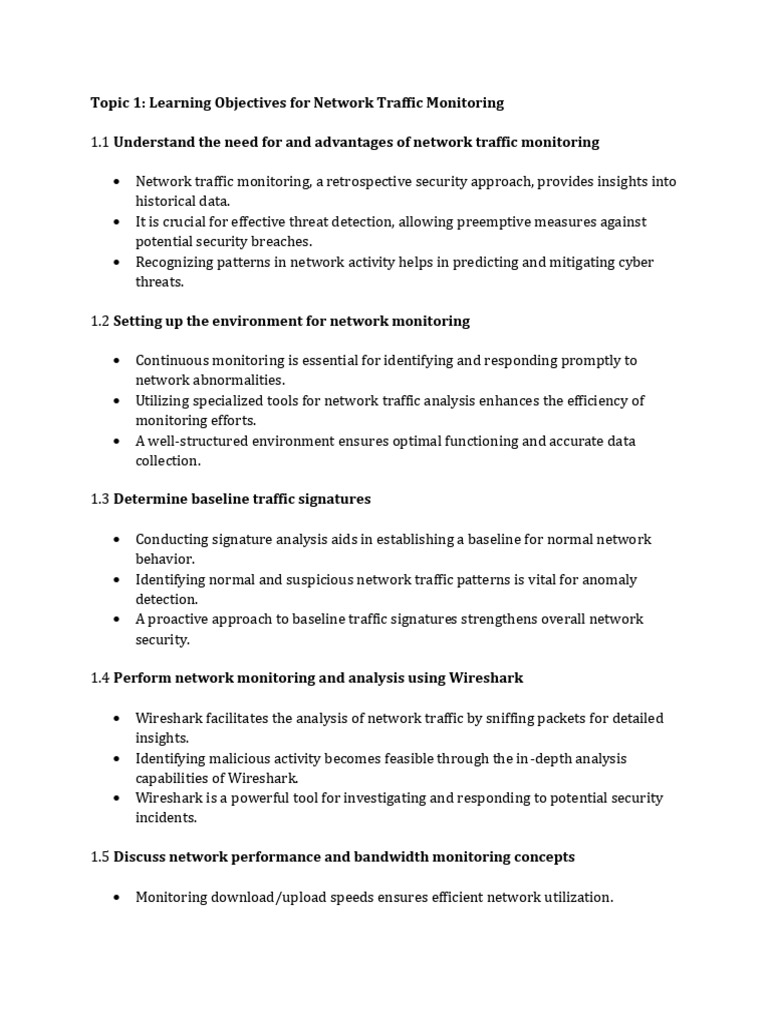 1network Traffic Monitoring and Analysis Explained | PDF | Denial Of ...