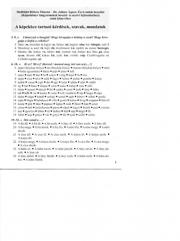 En Is Tudok Beszelni Melléklet | PDF