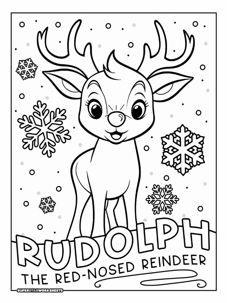 Rudolph Coloring Page | PDF