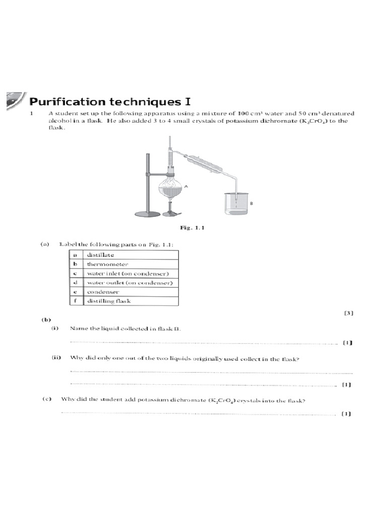 separating technique wsheet | PDF