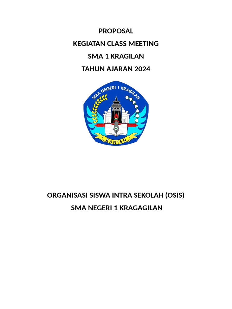 Proposal Class Meeting 2024 | PDF