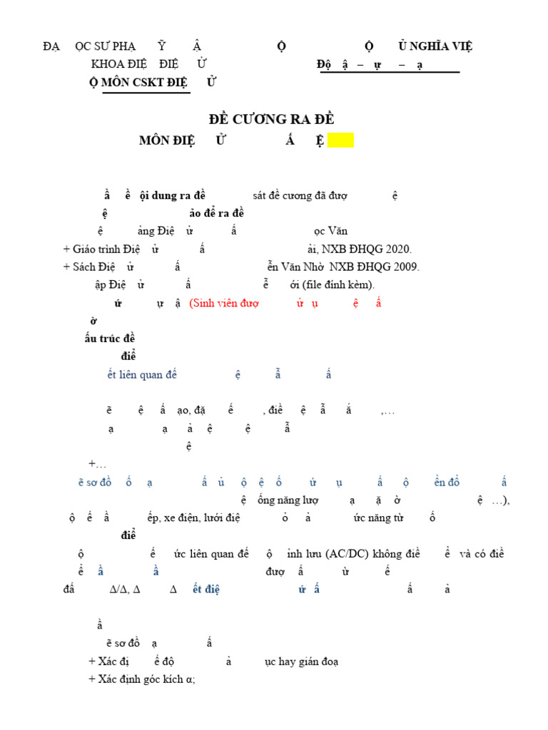 De Cuong de Thi HKII - 24 - 25 | PDF