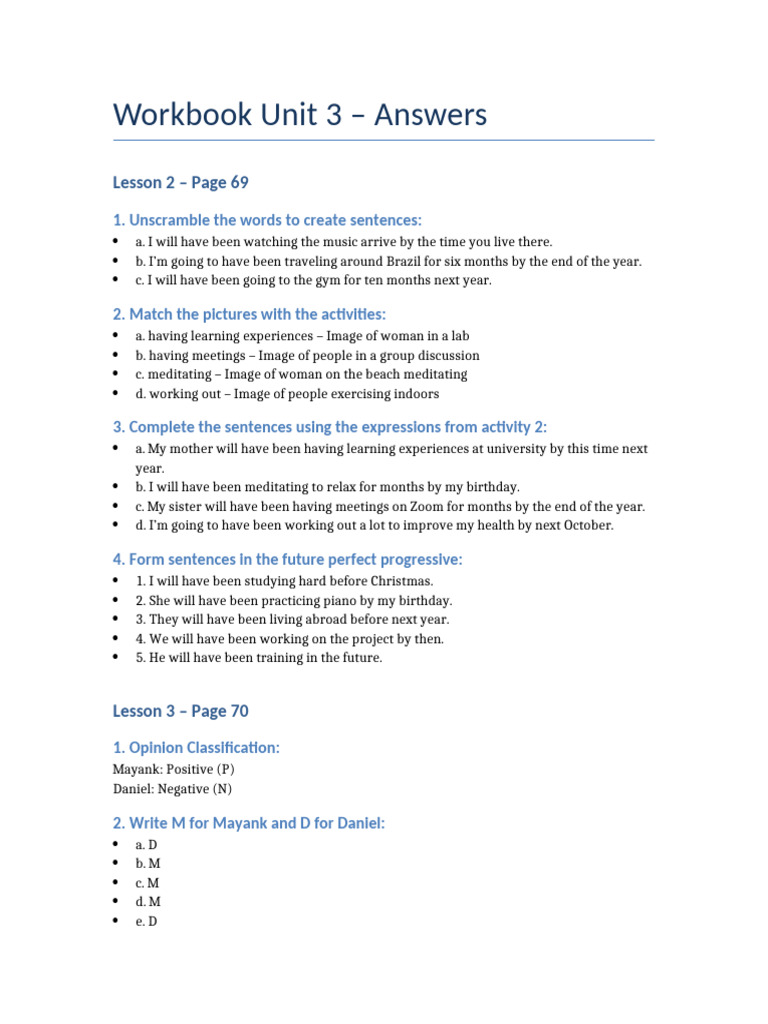 Workbook_Unit_3_Answers_Recreated | PDF