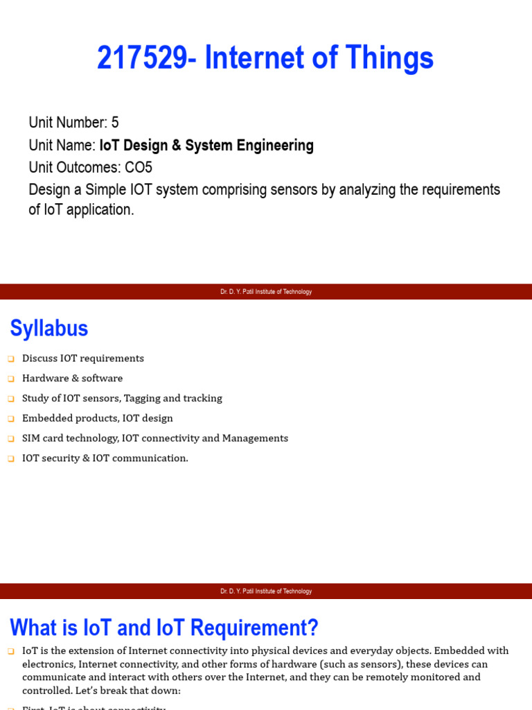 Unit 5 Iot Design And System Engineering 10 Apr Pdf Raspberry Pi
