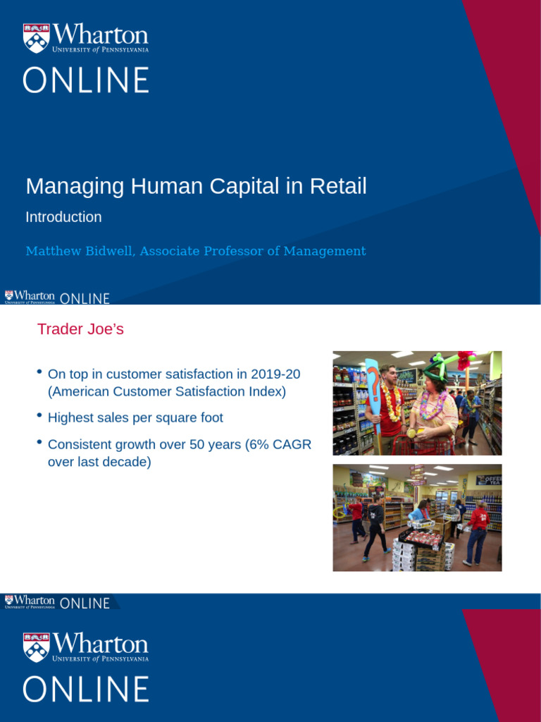 Managing Human Capital in Retail: Slides Module 1 | PDF | Human Capital ...