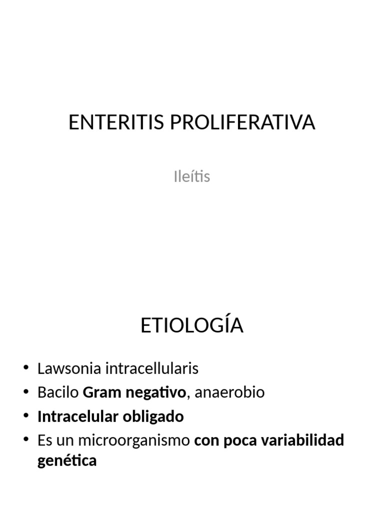 Enteritis Proliferativa | PDF