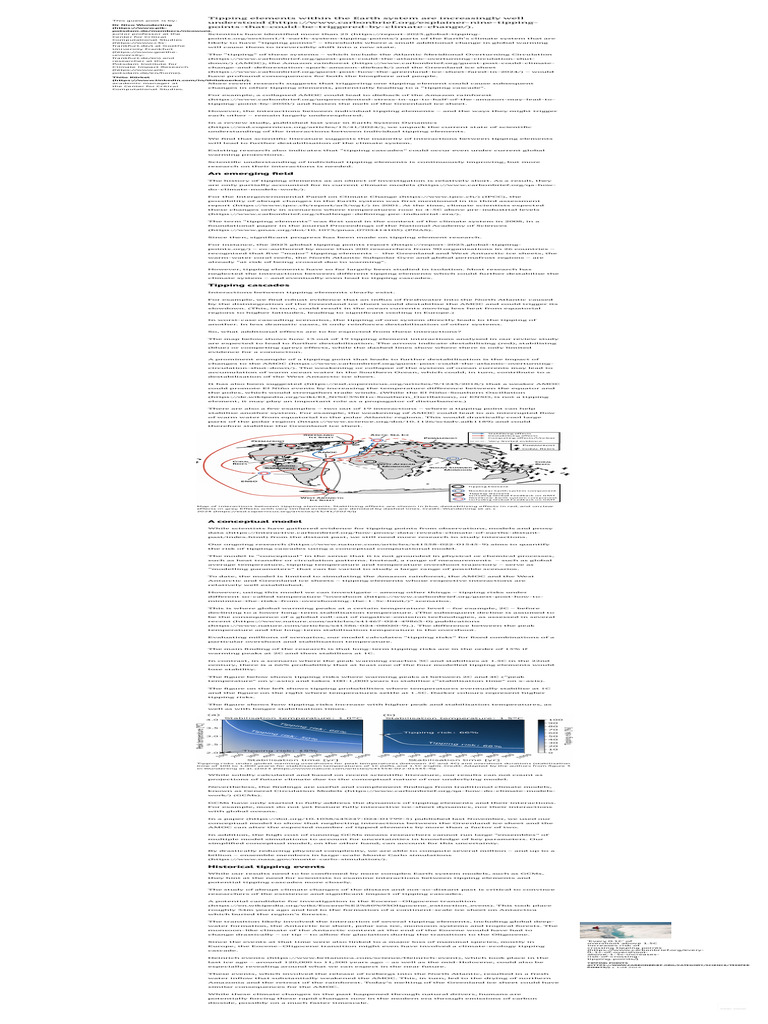 Exploring The Risks of Cascading' Tipping Points in A Warming World ...
