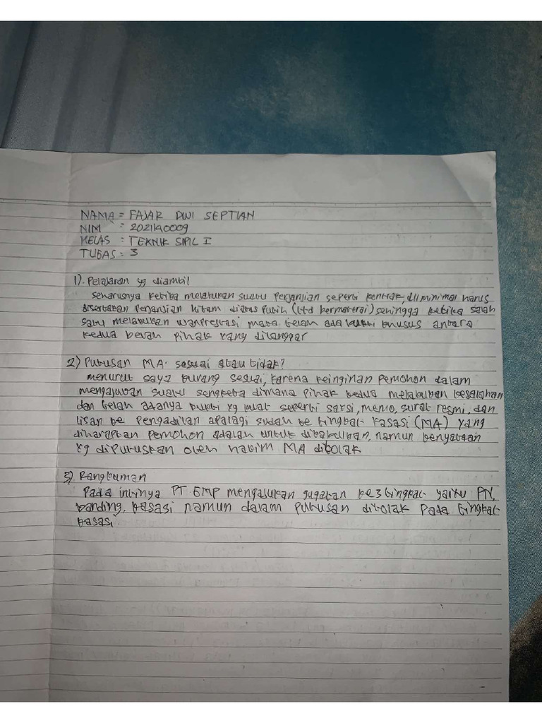 Fajar Dwi Septian (2021140009) | PDF