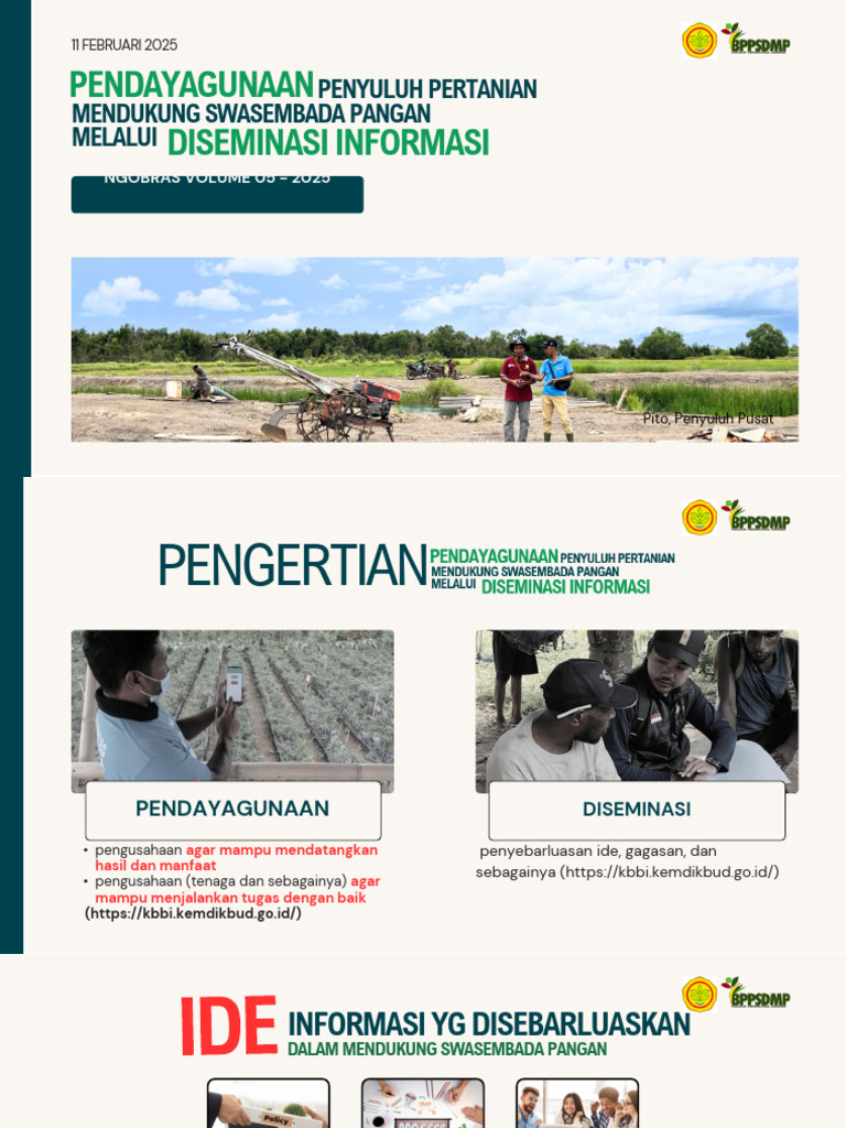 Pendayagunaan Penyuluh Dalam Diseminasi Informasi Mendukung Swasembada Pangan Ngobras 11 02 2025 ...