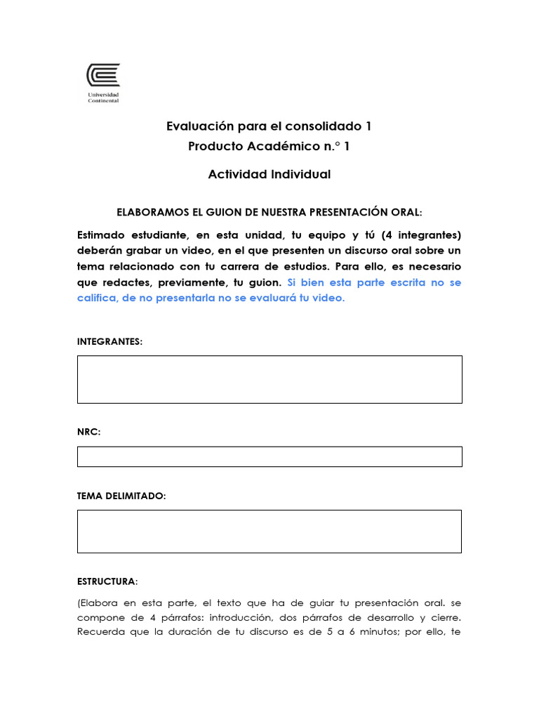 Producto académico 1_Formato | PDF
