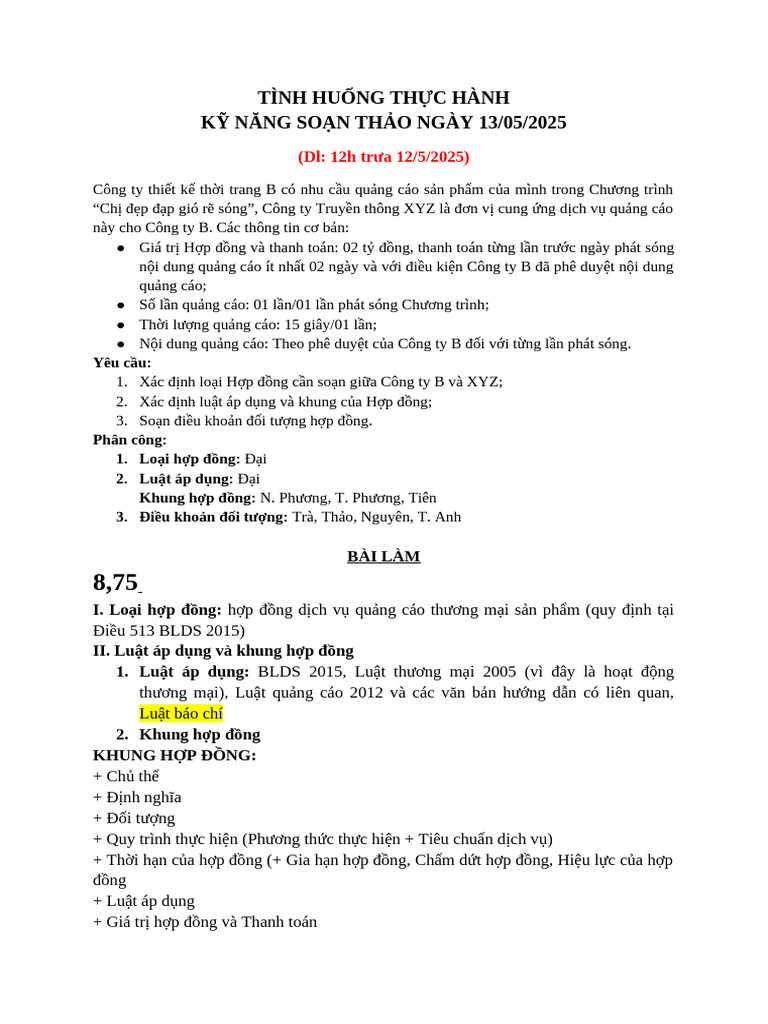 Nhóm 5 - Đàm Phán Và So N TH o H P Đ NG | PDF