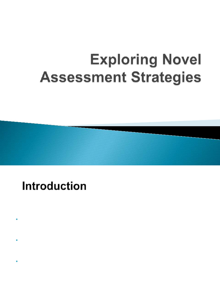 Exploring Novel Assessment Strategies | PDF | Educational Assessment ...