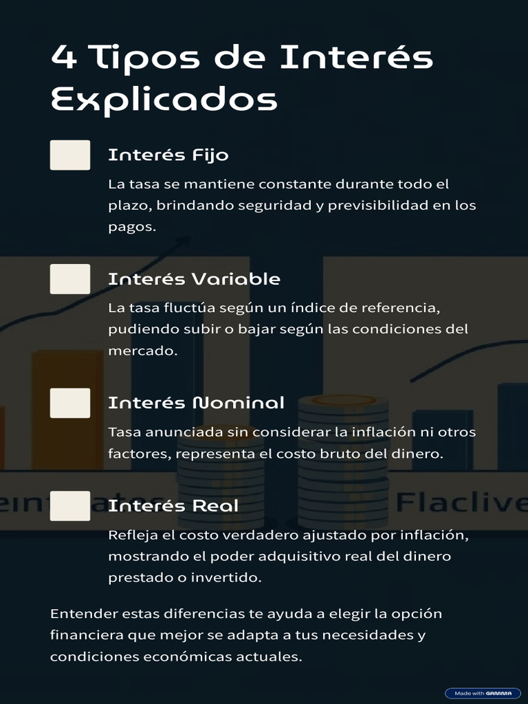 Tipos de Interés: Fijo, Variable, Nominal y Real | PDF