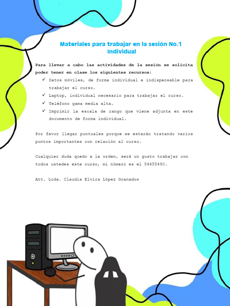 Listado de Materiales Sesión 1, TICS | PDF | Comunicación humana | Aprendizaje