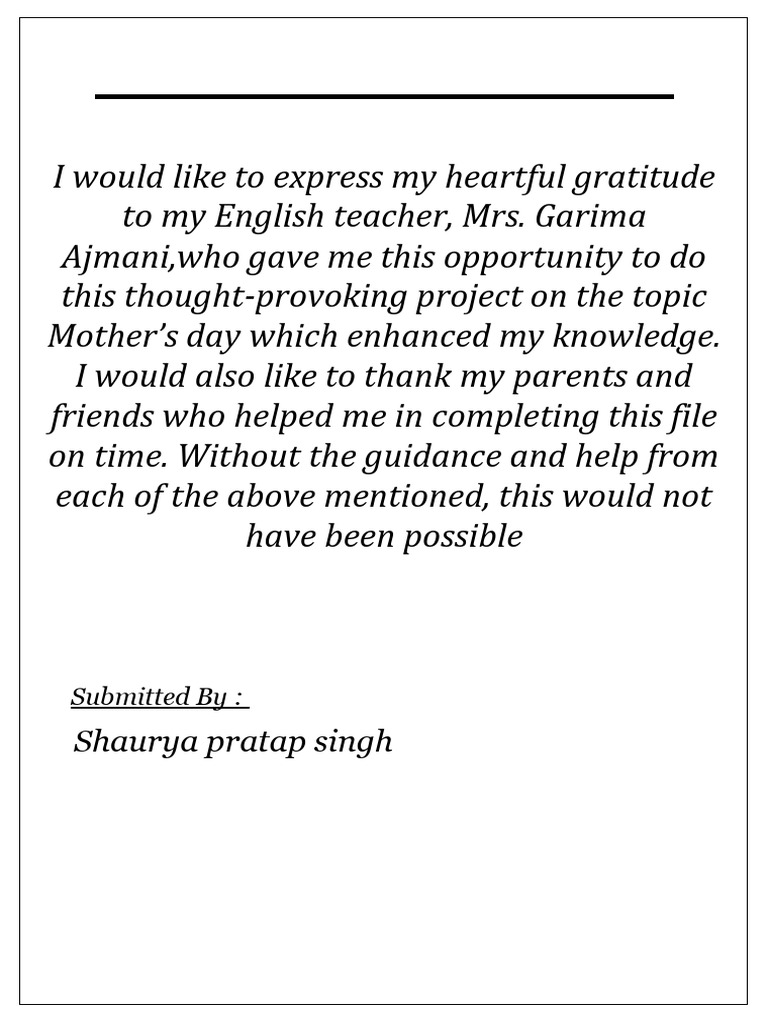 English Acknowledgement Edited | PDF