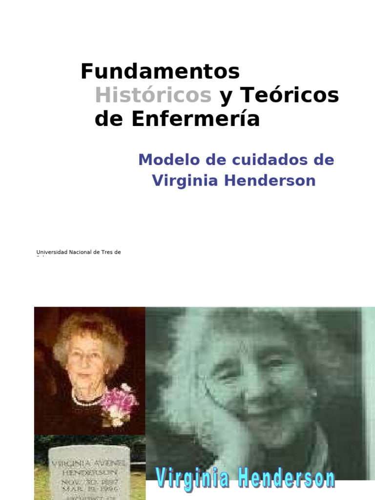 Virginia - Henderson - Enfermeria Básica | PDF | Enfermería | Sicología