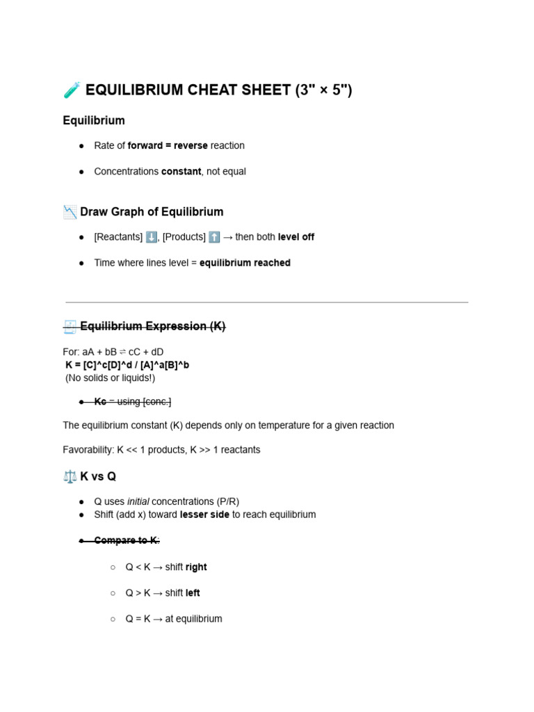 Equilibrium Notes | PDF