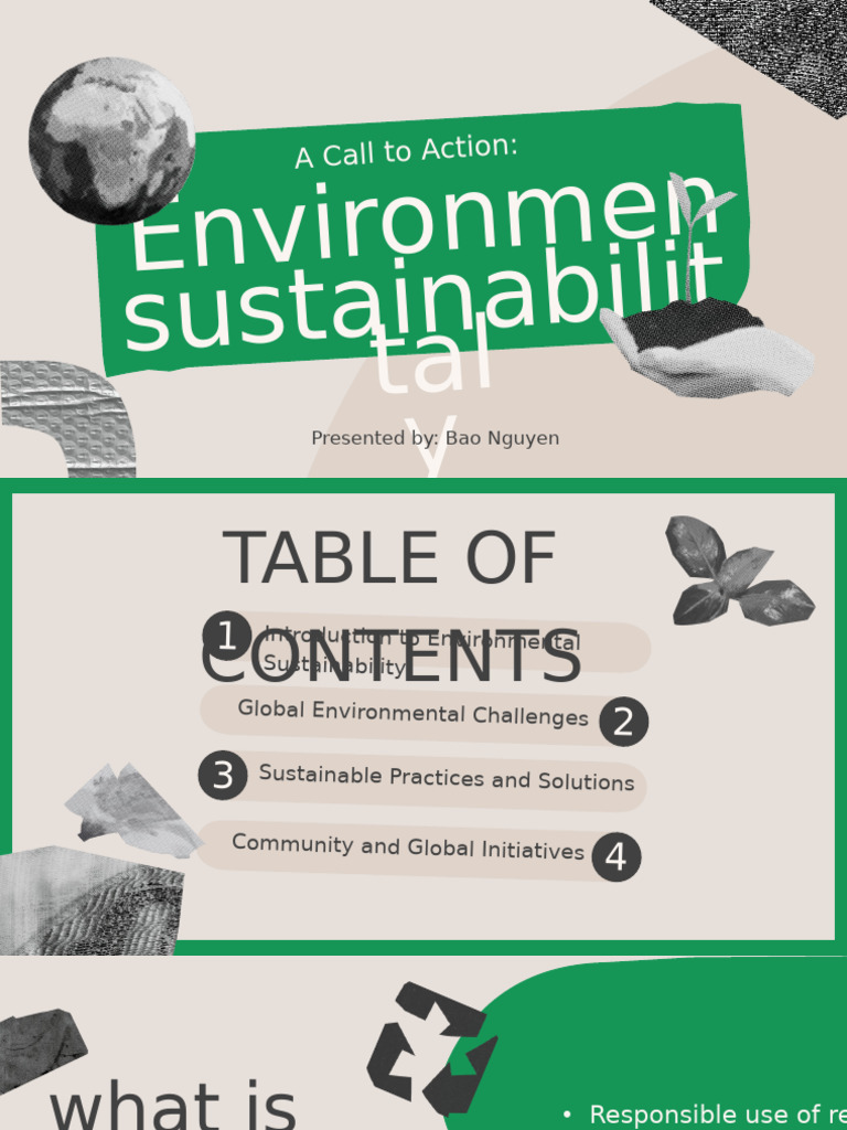 Green Geometric Modern Textured Environmental Sustainability Campaign ...
