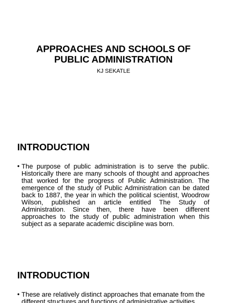 Public Administration Approaches Explained | PDF | System | Systems Theory