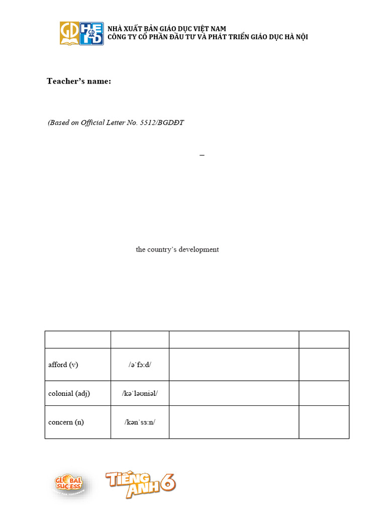Lesson Plan on Urban Development | PDF | Verb | Stress (Linguistics)