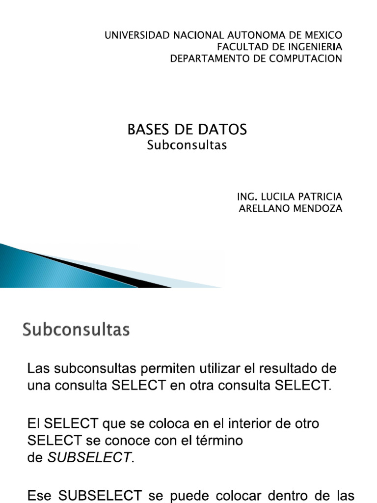 Tema VII. Subconsultas | PDF