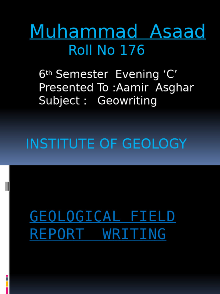 Geological Field Report.176 | PDF | Geological Formation | Geology
