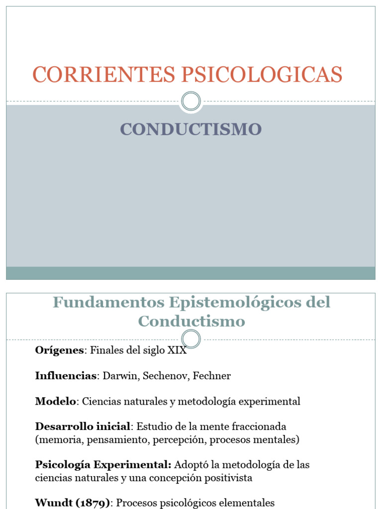 Conductismo | PDF | Comportamiento | Behaviorismo