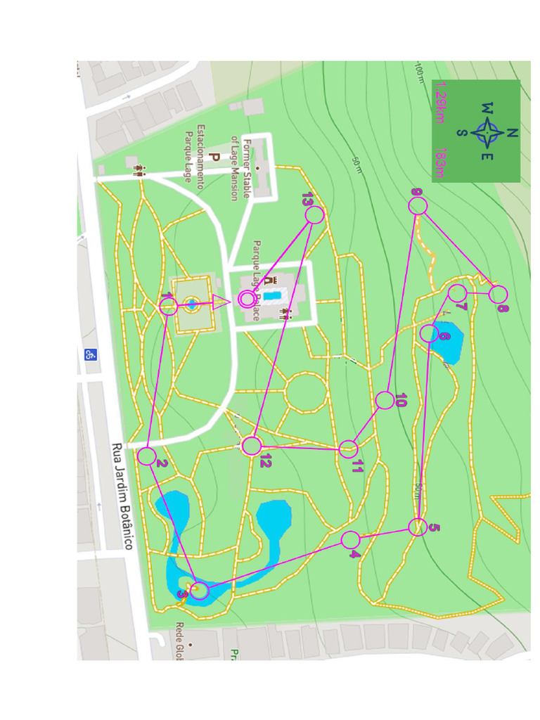 Mapa corrida de orientação PArque Laje | PDF