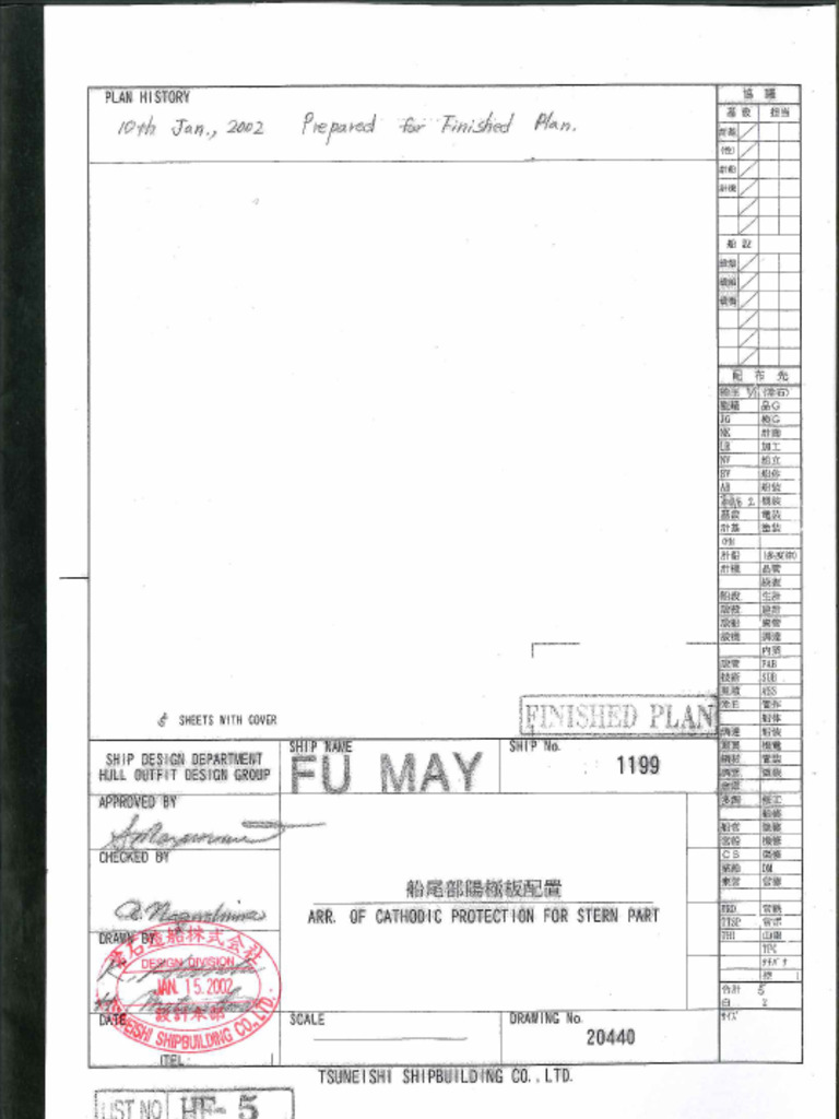 HF-5 20440 Arr. of Cathod Ic Protection For Stern Part | PDF