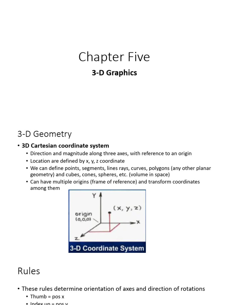 3D Graphics and OpenGL Basics | PDF | Cartesian Coordinate System ...